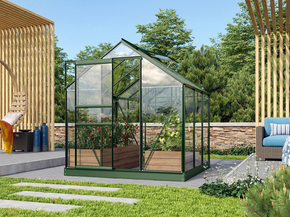 Vitavia Venus tuinkas alu groen - Venus 3800 - 195 x 195 x 197 cm ...