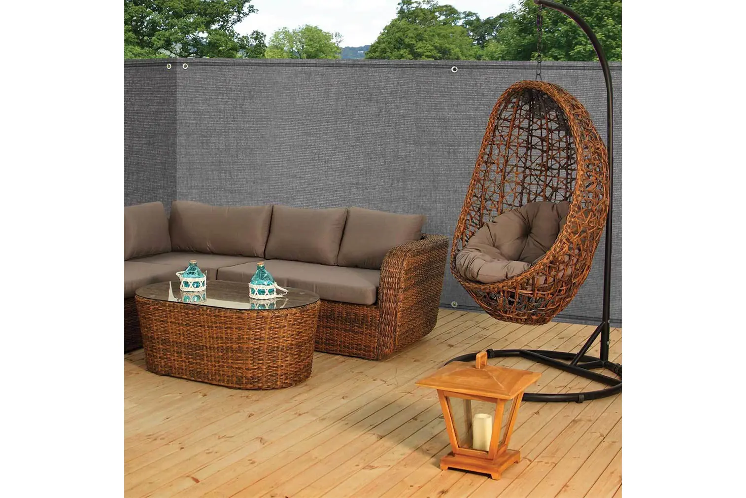 Defenda 220TE Coupe-vent et brise-vue gris - 1,5 x 10 m - Filet brise ...