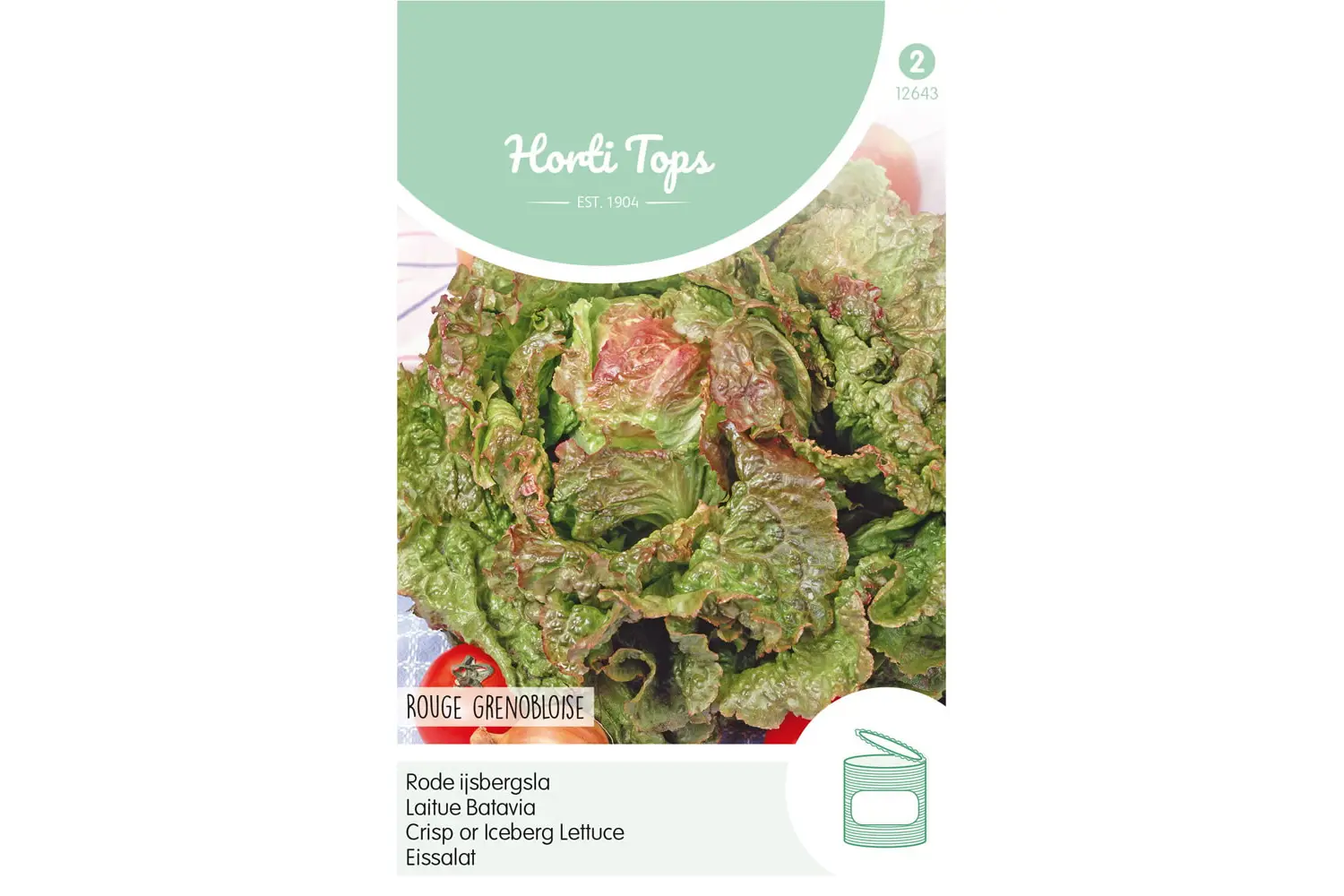 IJssla Rouge Grenobloise - Lactuca sativa - IJssla Rouge Grenobloise ...